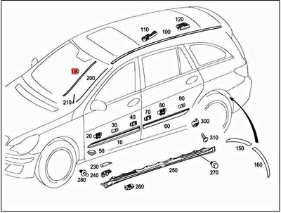 Genuine MERCEDES V251 R-CLASS W251 V251 Water drain 2516904962 | eBay