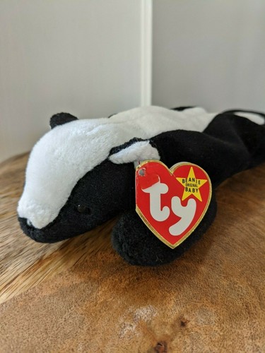1995 STINKY the Skunk Ty Beanie Baby – w/MINT TAGS & RARE collectible ...