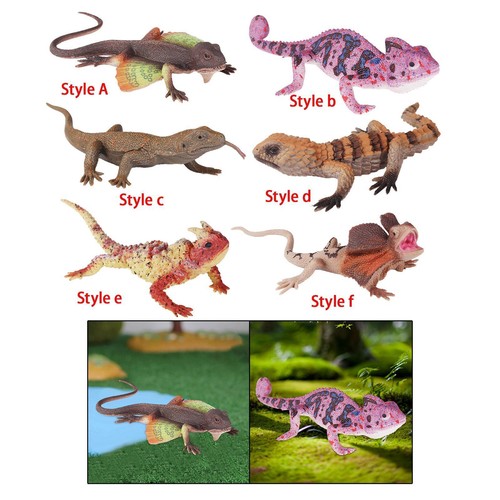 Mini Lizard Figurines Model Soft Reptile Toys Party Decoration | eBay ...
