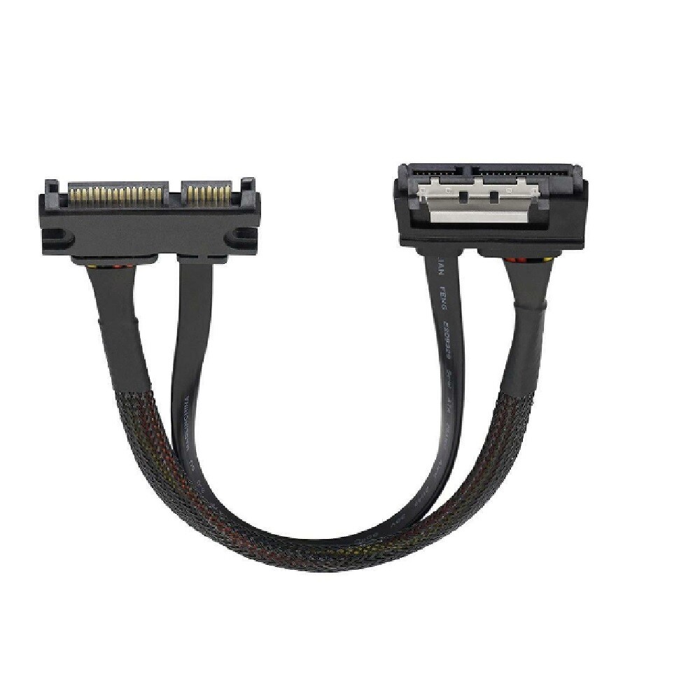 50cm SATA Power Cable 22Pin 7+15 Male to Female Data Power Combo ...