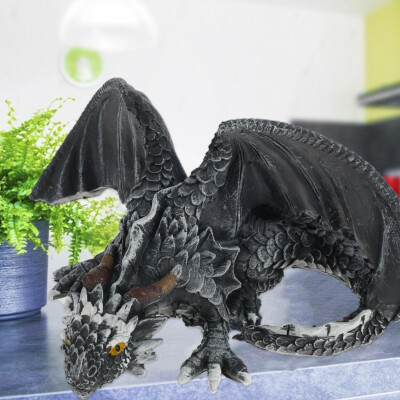Big Squatting Dragon Garden Ornaments Resin Dragon Statue Lifelike ...
