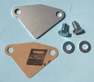 70-92 Small Block Chevy SBC Gen 1 EGR Block Off Plate Gasket Hardware ...