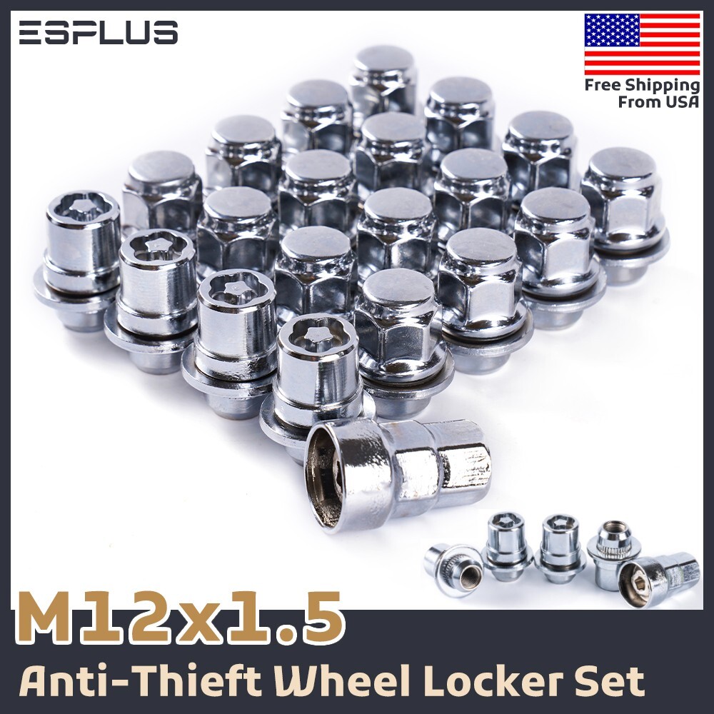 20 Pc Toyota OEM Wheel Lock Chrome M12x1.5 Fit Corolla/Prius/Highlander ...