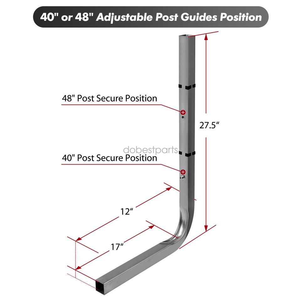 Boat Trailer Guide On Post PVC Poles 40" 48" Galvanized 2PCS