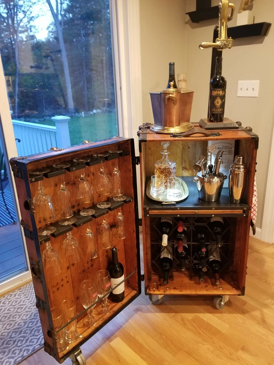 Vintage Steamer Trunk Bar Cabinet | Cabinets Matttroy