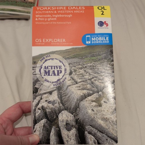 Yorkshire Dales Map | Weatherproof ..., Ordnance Survey | eBay UK
