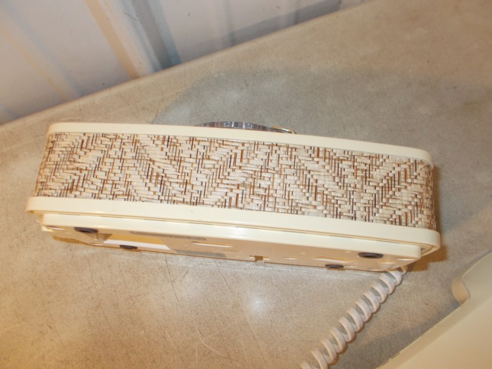 VINTAGE IVORY Western Electric rotary dial desk telephone phone W ...