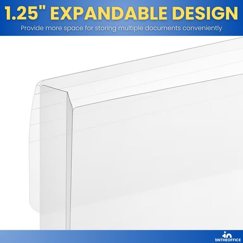 Poly Envelopes Expandable Plastic Clear Envelope with Button & String ...