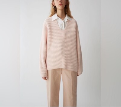 Acne Studios Soft Pink Deborah Oversized Wool Sweater XS | eBay