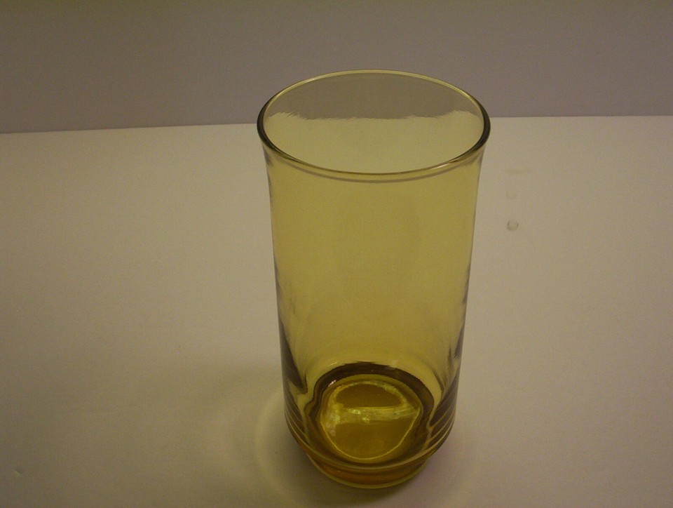 Vintage Large 24 Ounce Honey / Amber Colored Drinking Glass | eBay