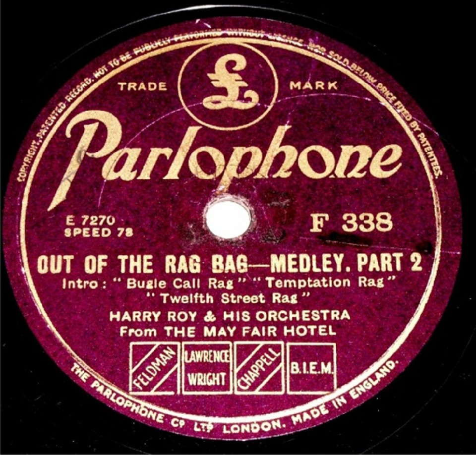 78 RPM – Harry Roy & His Orchestra – Out Of The Rag Bag - Medley (1935 ...