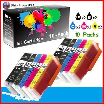 10PK 280 281 Ink Cartridge for TS8200 S8300 TS9100 TR8520 TR8620 ...