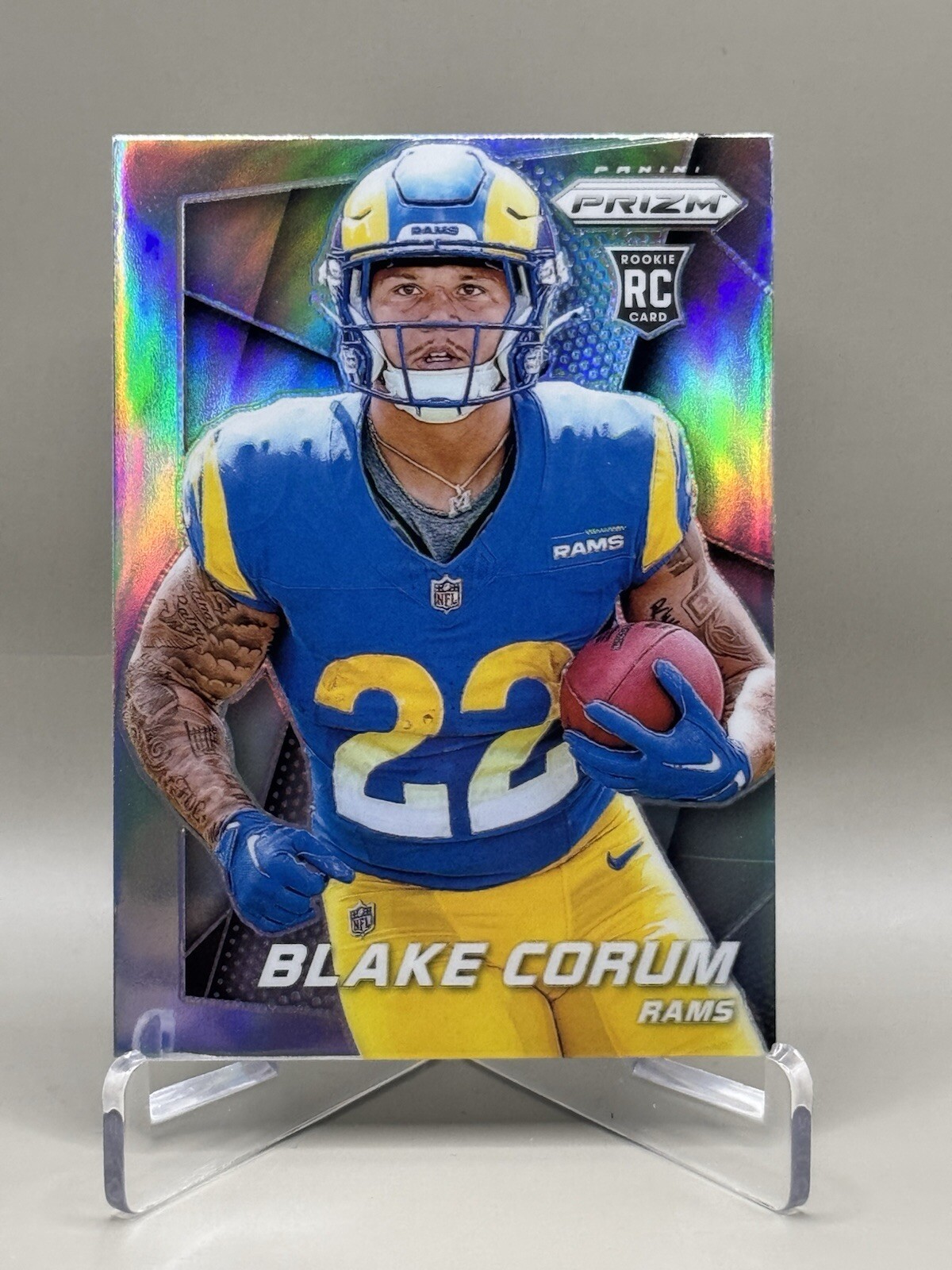 2024 Panini Prizm Blake Corum Rookie Silver Throwback LA Rams | eBay