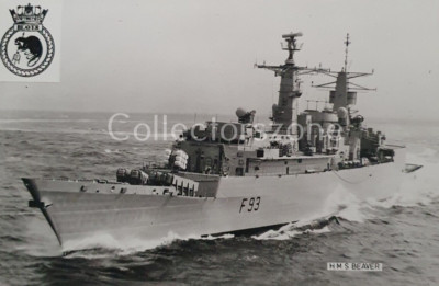 British Royal Navy military Ship Photograph. HMS Beaver F93 Frigate - 5 ...