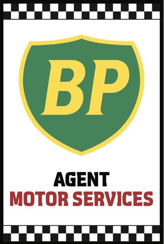BP Service Agent gasoline racing vintage advertising sign | eBay