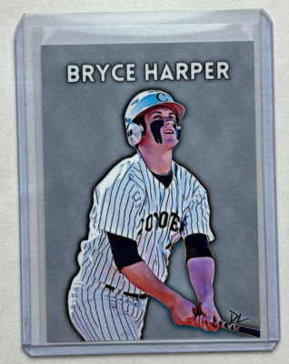 Bryce Harper Limited Artist Signed College Of Southern Nevada Trading ...