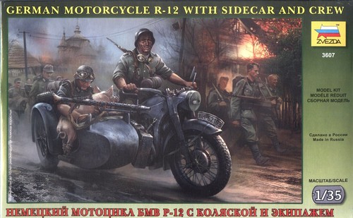 German Motorcycle R-12 With Sidecar and Crew 3607 Zvezda 1 35 for sale ...