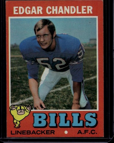 1971 Topps Football #86 Edgar Chandler, Ex+, Bills | eBay