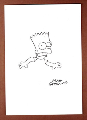 Matt Groening hand drawn & Signed sketch Bart Simpson | eBay