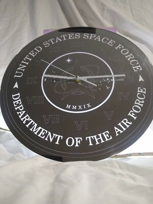 HUGE 16" U.S. Space Force Mirrored Wall Clock NASA Air Force Trump ...