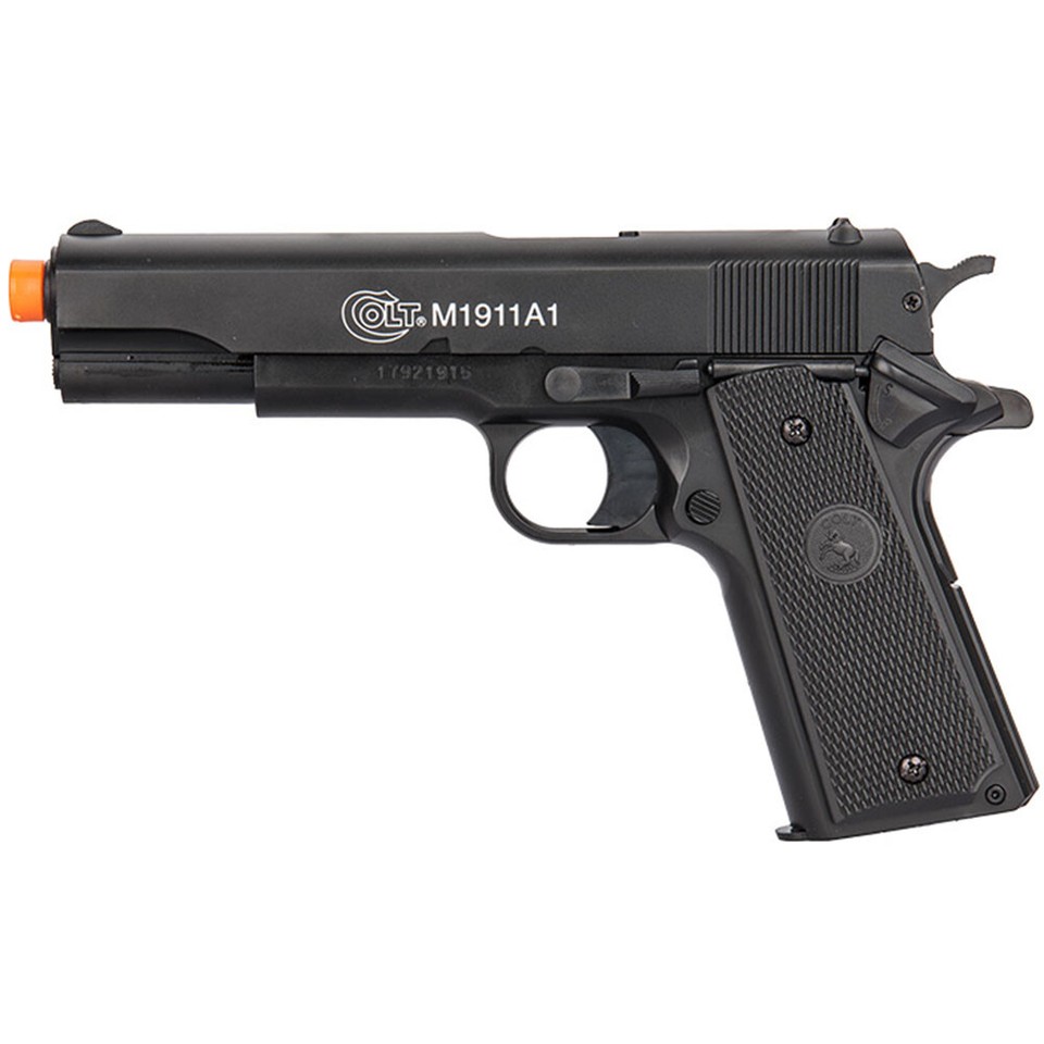 CYBERGUN Colt M1911 A1 Spring Airsoft Pistol with Metal Slide by KWC ...