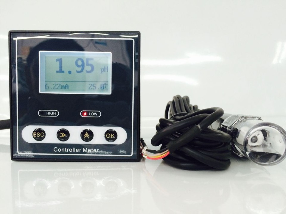 Ph Control Meter Wastewater Acidity Meter Industrial PH Electrode Probe ...