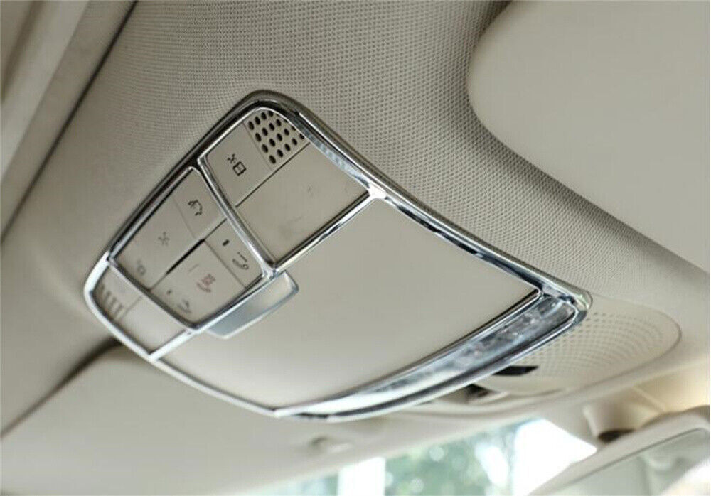 Chrome ABS Roof Reading Light Trim For Benz C E GLC Class W205 W213 ...