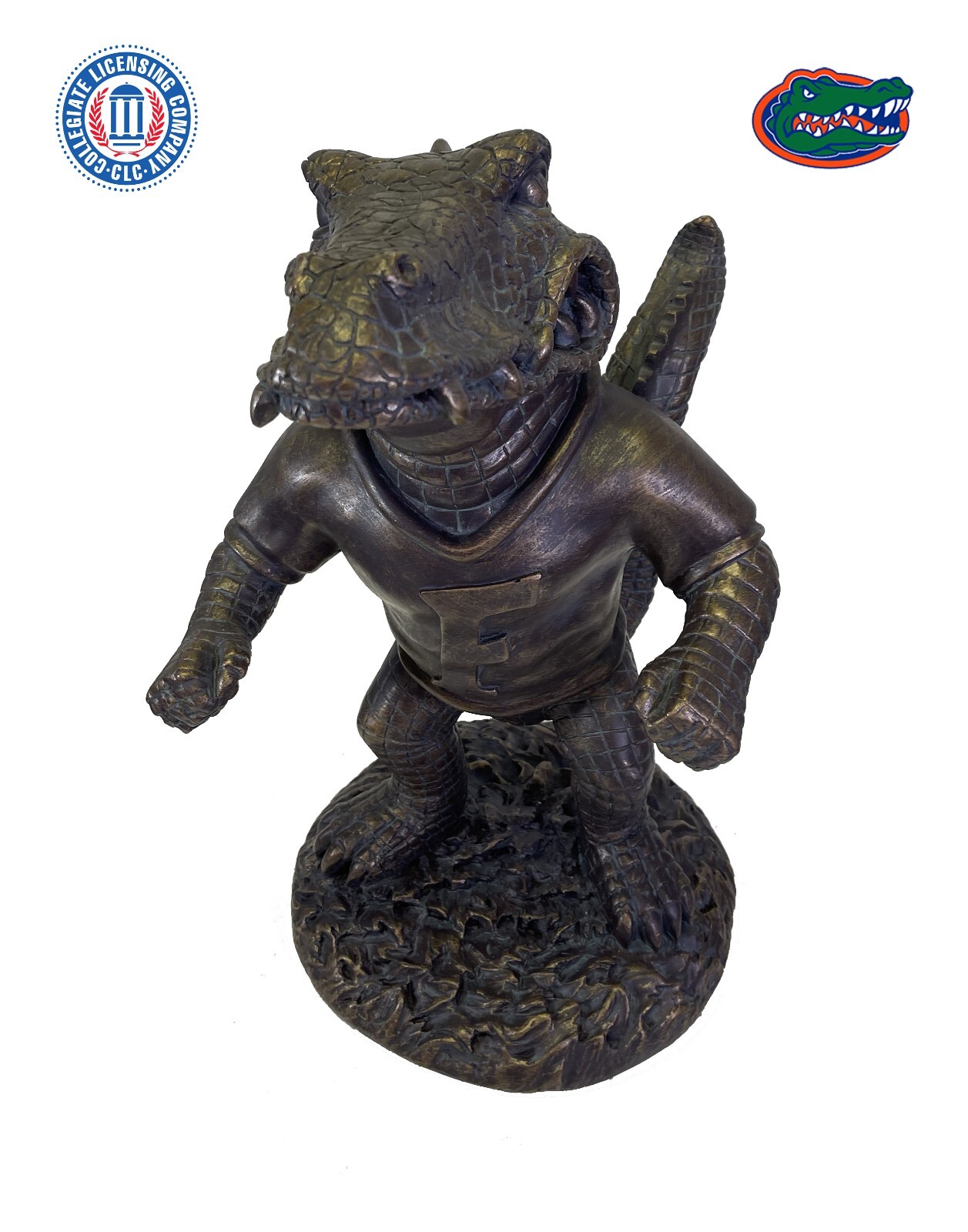 Florida Gator Albert Painted Bronzed Mascot Garden Statue UV Resistant ...