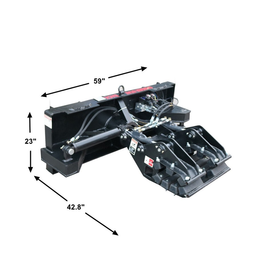 US stock Attachments Skid Steer Double Cylinder Hydraulic Pole Setter ...