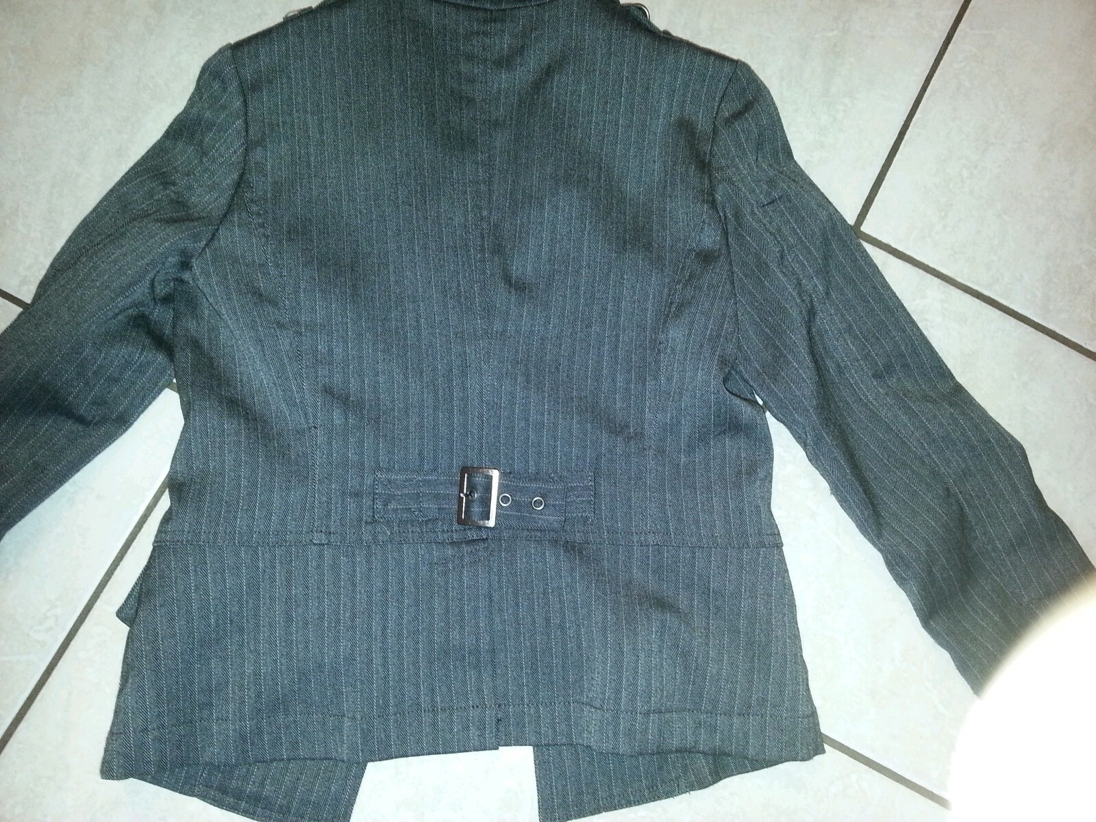 AMISU Jacke Gr. 34 dunkelgrau mit NadelstreifenSehr guter Zustand | eBay.de