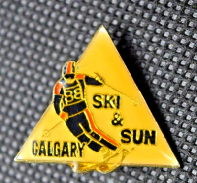 Calgary Canada Ski & Shine Olympics Vintage Ski Pin year 1988 | eBay