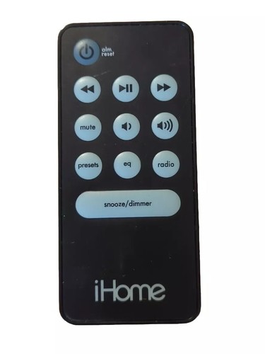 IHOME ZD-CRC11 Audio System Remote Control Original Black Tested ...