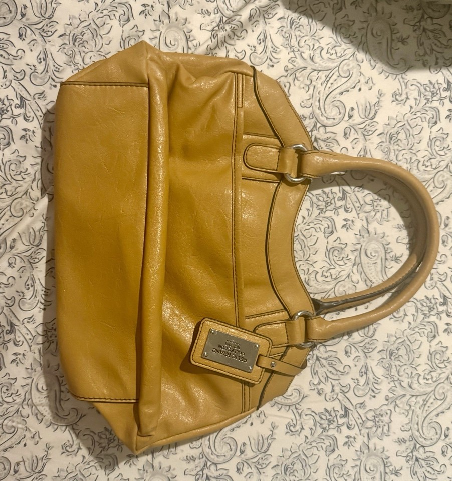 Relic Brand Collection Handbag Mustard Yellow With 2 Pockets And Zipper ...