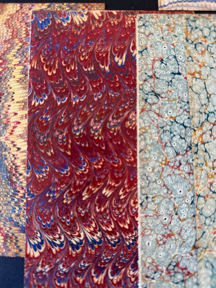 ANTIQUE Marbled Paper From the 1880s Dated Paper Ephemera Scrapbooking ...