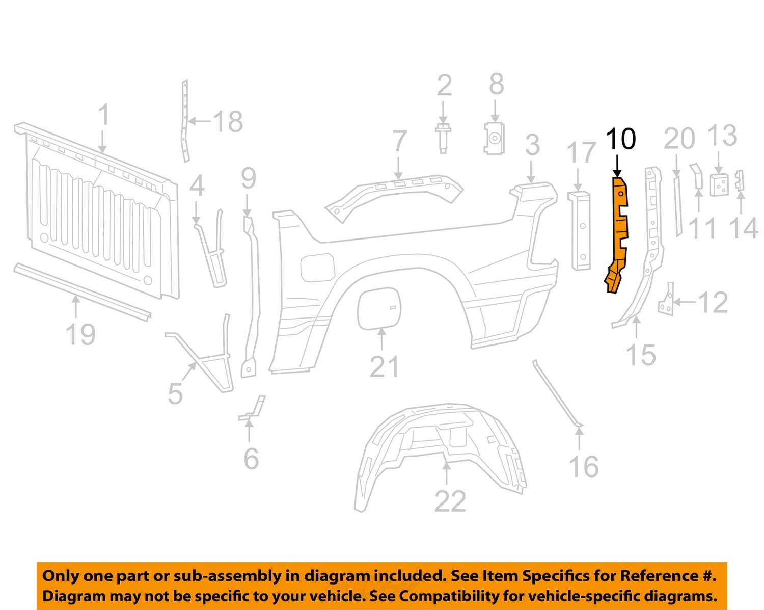 CHRYSLER OEM 19-23 1500 Pick Up Box Front Side Panels-Outer Pillar ...
