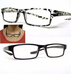 Hang Around Neck Reading Glasses Spring-Hinged Arms Full Magnification ...