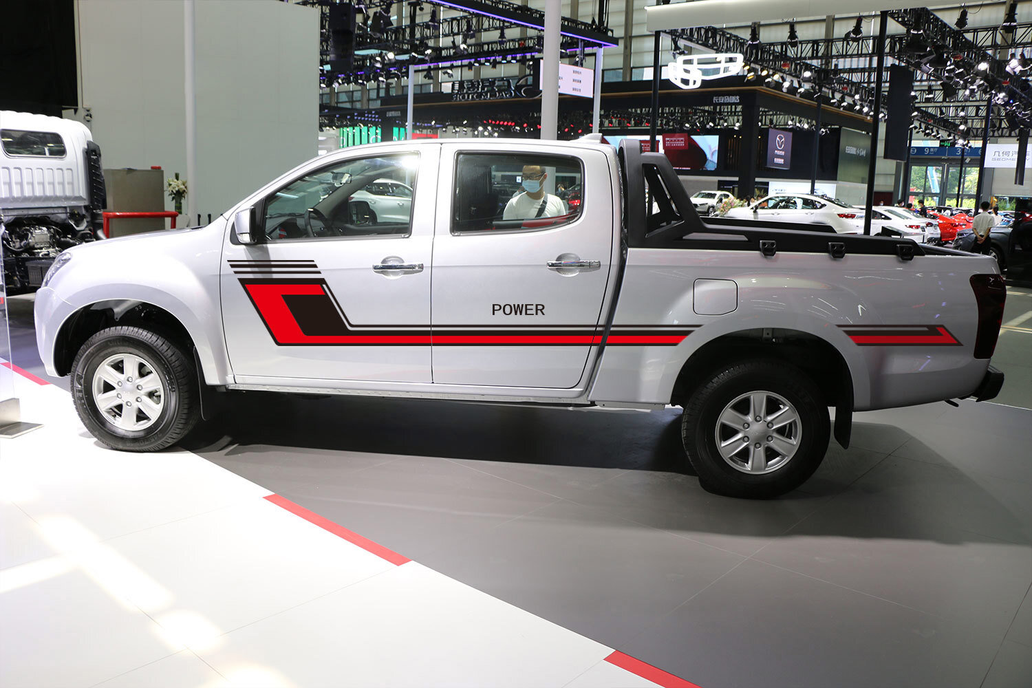 Graphic Power Racing Stripe Car Sticker For Isuzu Dmax D-Max Side Door ...