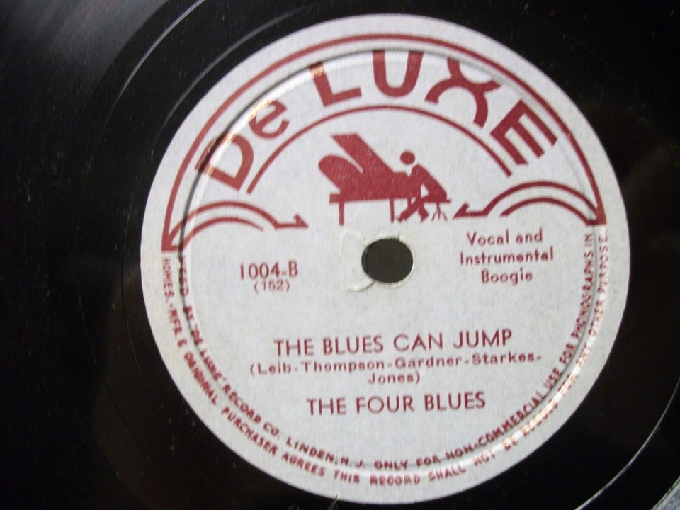 THE FOUR BLUES -78rpm RnB DELUXE #1004 -OLD GANGS BACK ON CORNER/ BLUES ...