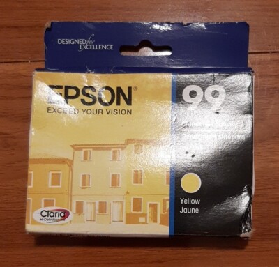 Genuine Epson 99 T099420 Yellow Ink cartridge NEW SEALED Claria Artisan ...