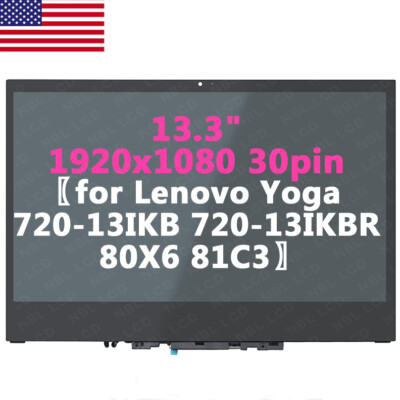 1920x1080 30pin 13.3" for Lenovo Yoga 80X6 80X600APUS Touch Screen ...