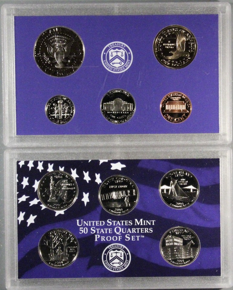 2001 US MINT PROOF COIN SET 10-Coins w/OGP A5253 | eBay