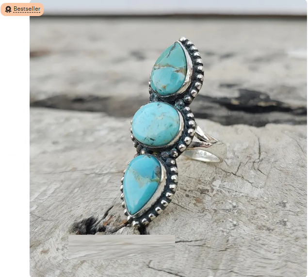 Mohave Turquoise Rings, 925 Sterling Silver Anniversary Ring All Size ...