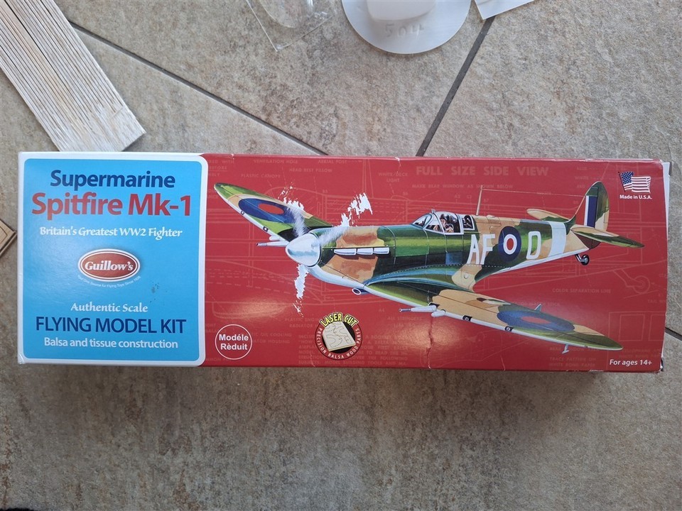 Guillows Balsa Supermarine Spitfire Mk.I Flying Model Kit | eBay UK