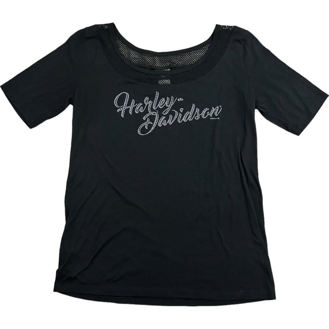 Women's Harley-Davidson Bedazzled Fishnet Neckline To… - Gem