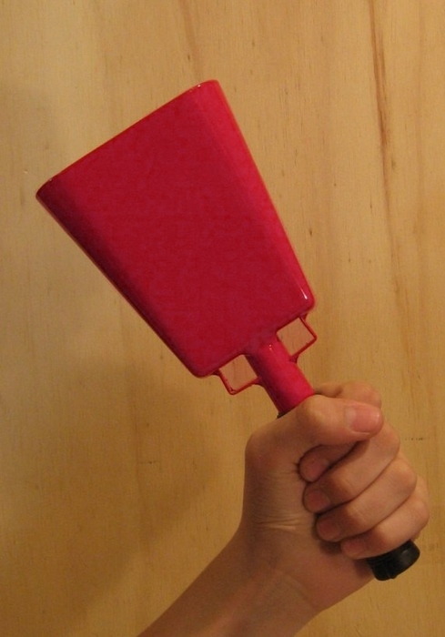 10-inch red cowbell with handle - quality noisemakers - football ...