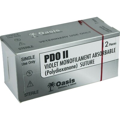 Veterinary Suture, PDO Suture, Size 2-0, NFS-1 Needle, 12/Box | eBay