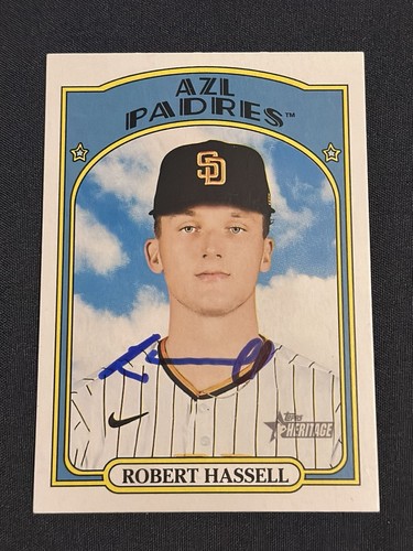 2021 Topps Heritage Minors Robert Hassell Signed Auto Autograph Card #1 ...