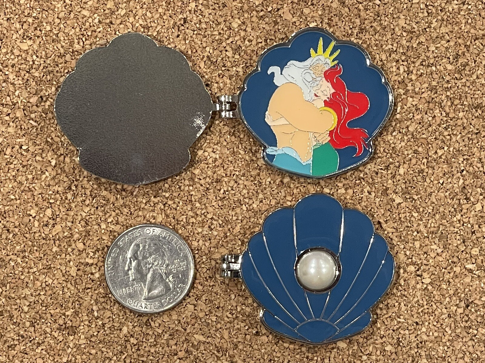 Loungefly Disney The Little Mermaid Hinge Shell Pin - Ariel & King ...