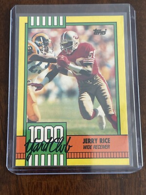 Jerry Rice 1990 Topps 1000 Yard Club 49ers Card #1 | eBay