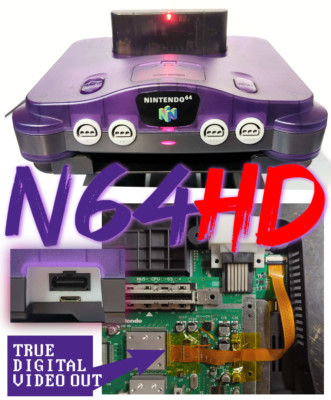 N64 Digital HD mod Nintendo 64 HDMI [ pak + 4x controllers + more] | eBay